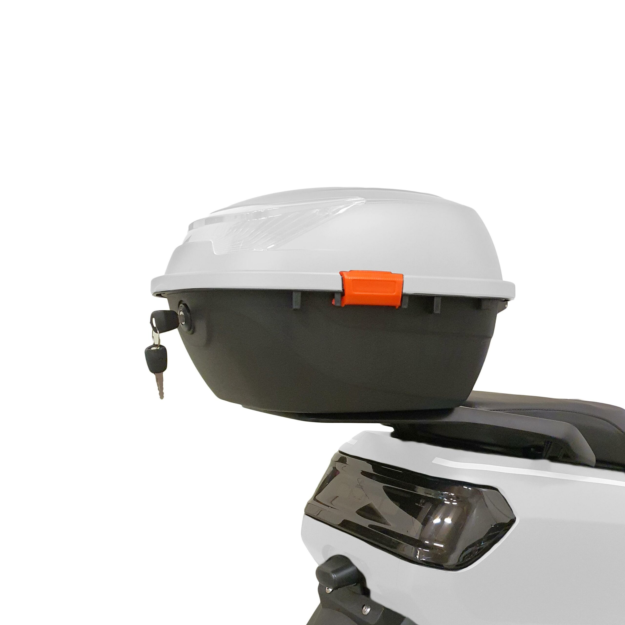 Storage box with holder, white - Skand